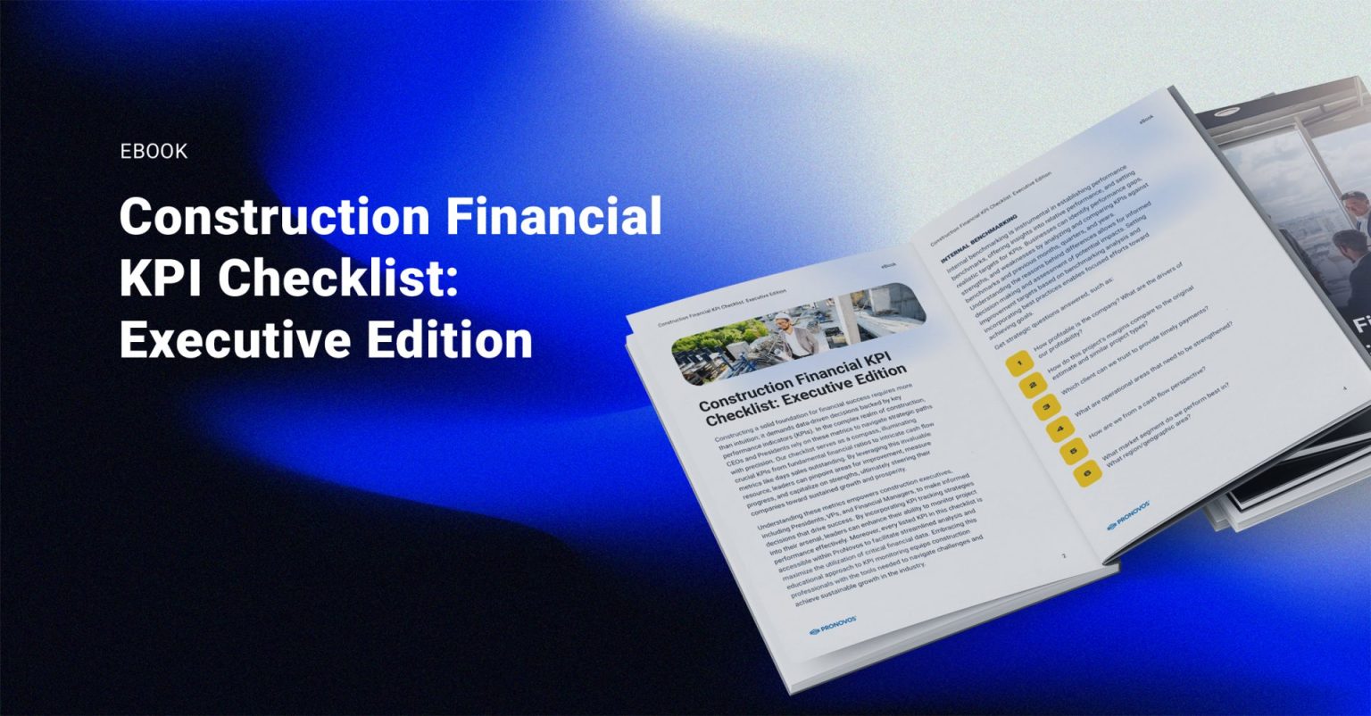 Construction Financial KPI Checklist: Executive Edition - ProNovos